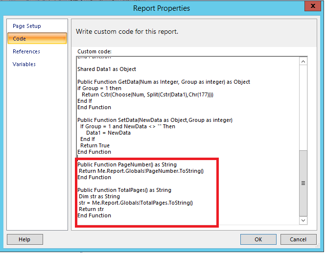 PageNumber & TotalPages in Dynamics NAV Report Layout